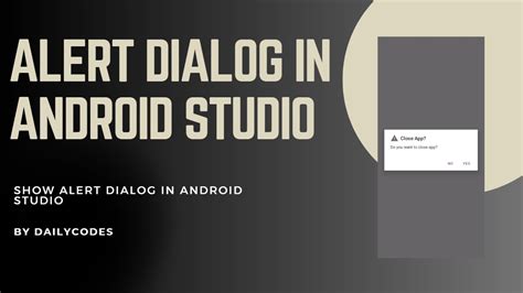 Alert Dialog In Android Android Studio Android App Development Java YouTube