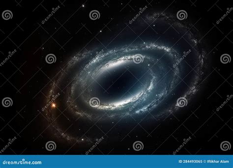 Galaxy In Space Computer Generated Abstract Background 3d Rendering A Monster Black Hole