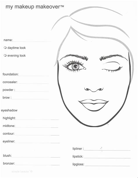 Printable Makeup Practice Sheets