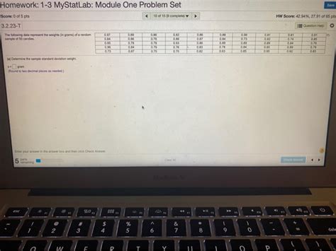solved homework 1 3 mystatlab module one problem set save