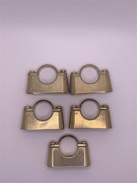 Cast Brass Hospital Pipe Clips Pack Of 5 Available In 15mm 22mm