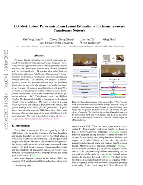 Lgt Net Indoor Panoramic Room Layout Estimation With Geometry Aware