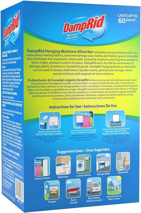 Damp Rid Hanging Moisture Absorber Fresh Scent Bag 14 Oz 3 Pack Wm
