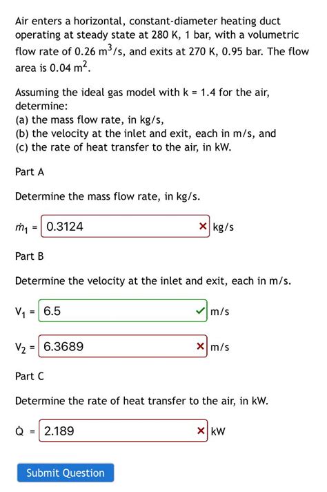 Solved Air Enters A Horizontal Constant Diameter Heating