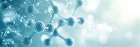 Abstract Molecular Structures On A Clean Background Conveying A Sterile