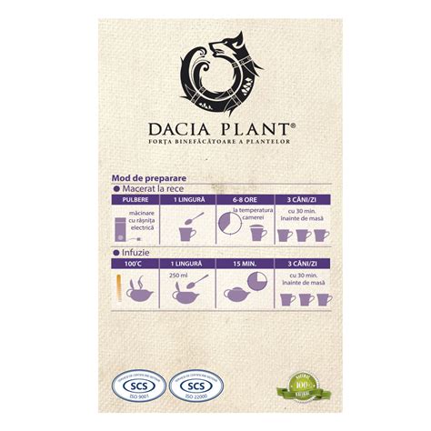 Ceai De Paducel Fructe 50g Dacia Plant Farmacia Tei Online