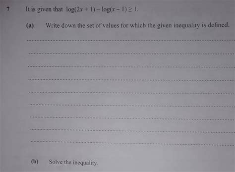 Solved It Is Given That Log X Log X A Write Chegg Com