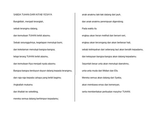 Sabda Tuhan Dari Kitab Yesaya Pdf