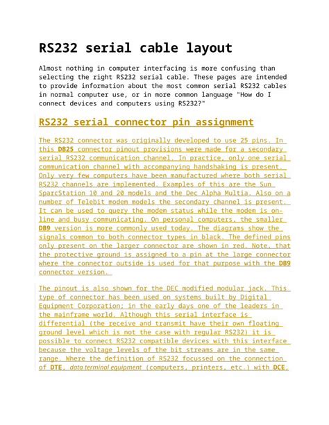 Docx Rs232 Serial Cable Layout Dokumen Tips