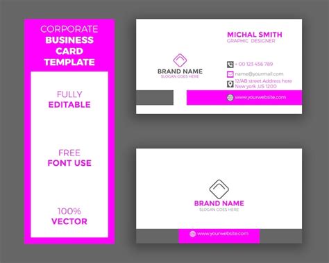 현대 비즈니스 카드 디자인 프리미엄 벡터
