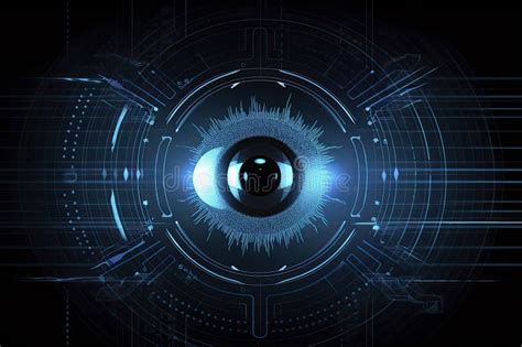 Digital Eye Data Network And Cyber Security Technology Vector