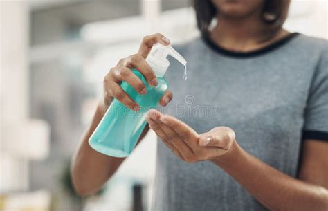 Woman Hands And Sanitizer With Disinfection For Hygiene Cleaning Gel