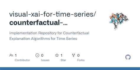 Github Visual Xai For Time Seriescounterfactual Explanations For