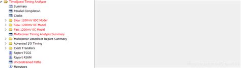 Timequest Timing Analyzer简单使用 Csdn博客