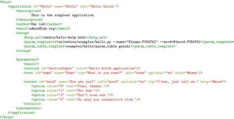 Sample Xml Definition Of An Application Applications Are Described Download Scientific Diagram
