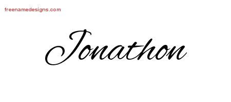 Cursive Name Tattoo Designs Jonathon Free Graphic Free Name Designs