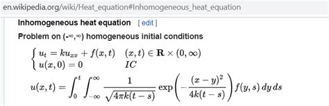 Why Is Inhomogeneous Heat Equation Formula Not Satisfying Ivp Mapleprimes