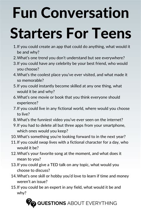 Conversation starters – Artofit