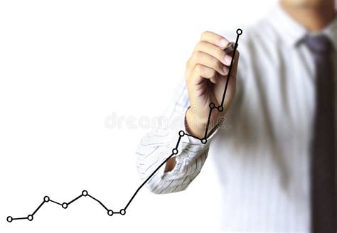 Man Drawing A Graph Stock Illustration Illustration Of Hand 53093029
