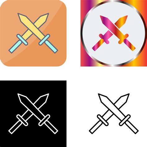 Unique Two Swords Icon Design 45391771 Vector Art At Vecteezy