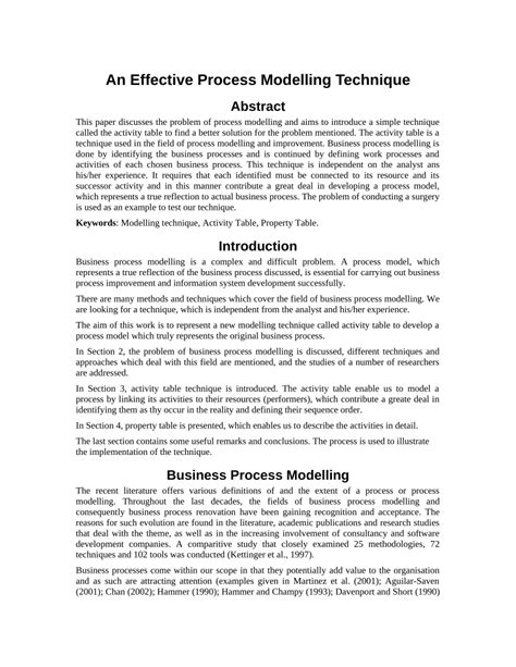 pdf a process oriented modelling technique