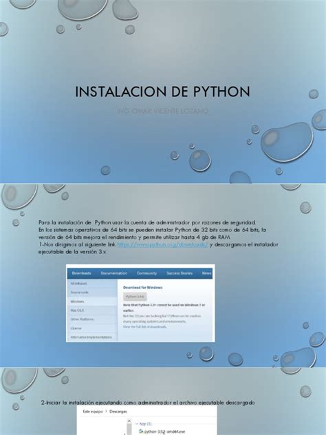 Instalacion De Python Pdf Python Lenguaje De Programación Programación
