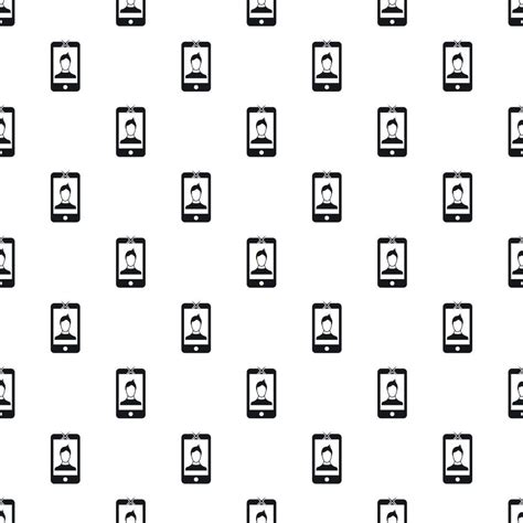 Photo Of A Man On The Screen Of Smartphone Pattern Vector Art At Vecteezy