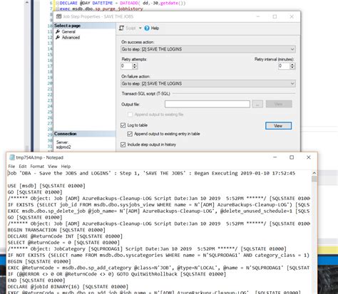 Sql Server Is It Possible To Trim The Table Output For A Specific Job