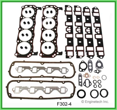 Enginetech Engine Rebuild Kit For 85 86 1985 1986 Ford 302 50l Ohv V8