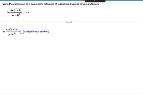 Solved Write The Expression As A Sum And Or Difference Of Chegg Com