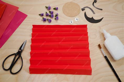 Premium Photo Step By Step Diy Process Handmade Craft Ladybug Made Of Paper And Flowers Step 2