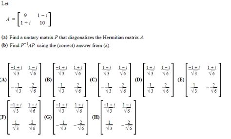 Solved Let 1 [9 1 [1 1 [1] 1 Il 10 A Find A