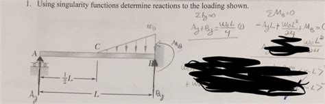solved 1 using singularity functions determine reactions to
