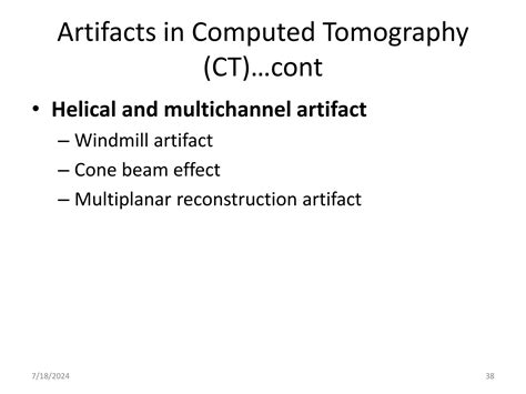 artifacts in imaging modalities power ptx ppt