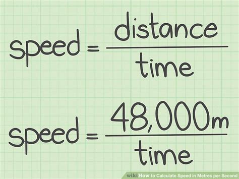 3 Ways To Calculate Speed In Metres Per Second WikiHow