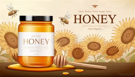 Sunflower Honey Promo Banner Stock Vector Illustration Of Banner
