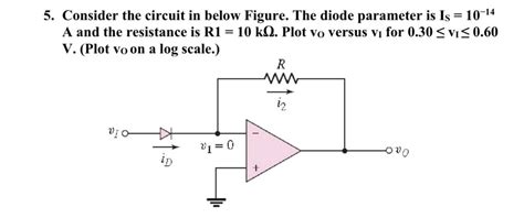 Consider The Circuit In Below Figure The Diode Parameter Is I S 10 1