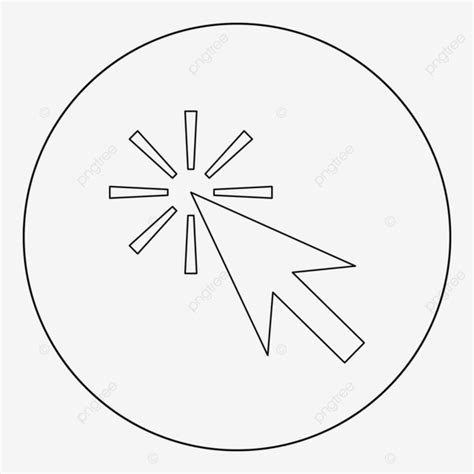 circular black mouse click icon arrow link pointer vector arrow link