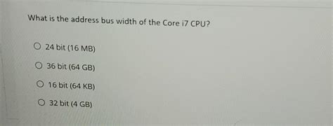 solved what is the address bus width of the core i7 cpu o