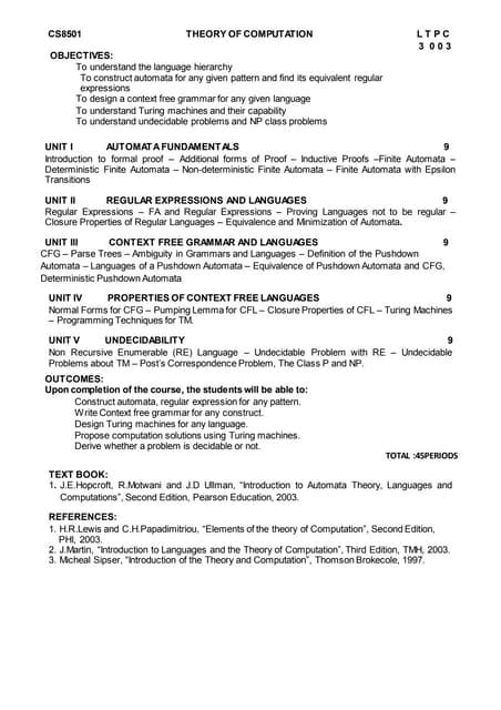 important questions for theory of computation ppt