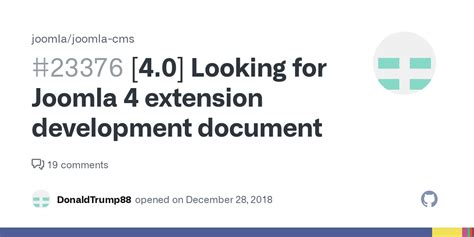 40 Looking For Joomla 4 Extension Development Document · Issue