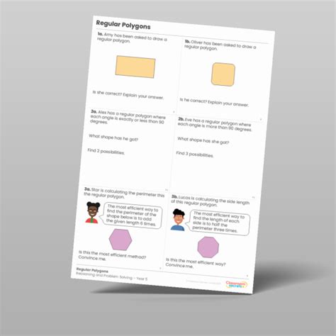 Year 5 Regular Polygons Reasoning And Problem Solving Resource