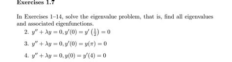 solved exercises 1 7in exercises 1 14 ﻿solve the eigenvalue