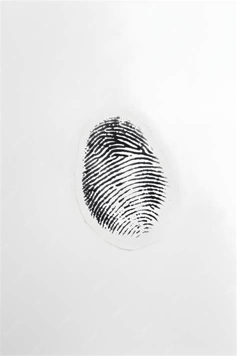 Premium Photo Singular Fingerprint Impression On Stark White Backdrop