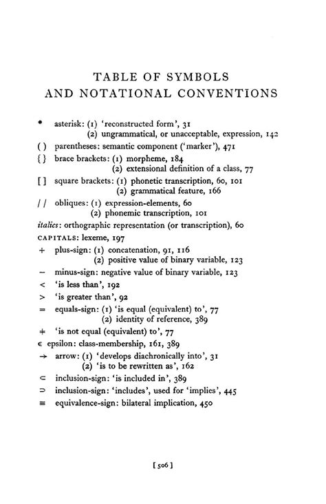 Table Of Symbols And Notational Conventions Introduction To