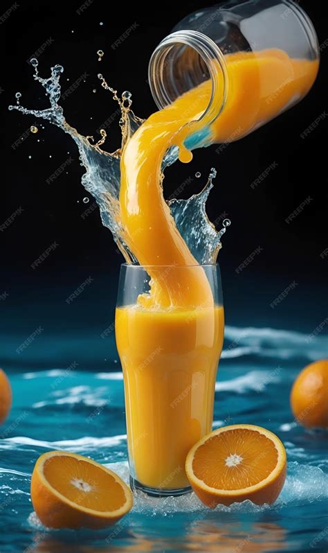 Premium Photo Orange Juice Splash Of Orange Juice Splash Of Water Oranges