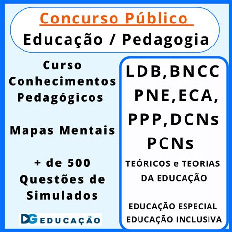 DG CURSO DE CONHECIMENTOS PEDAGÓGICOS EM MAPAS MENTAIS DG Educação