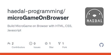 GitHub Haedal Programming MicroGameOnBrowser Build MicroGame On Browser With HTML CSS