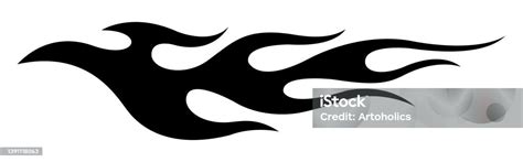 Vektor Stiker Mobil Api Seni Siluet Suku Api Mobil Stiker Api Tato Api Untuk Sisi Mobil Dan