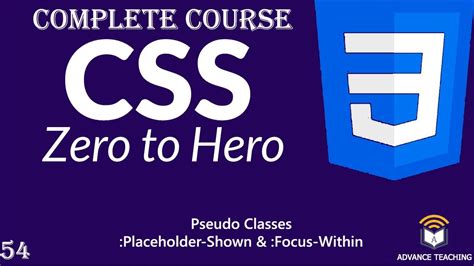 Placeholder Shown And Focus Within Pseudo Class In Css In Urduhindi